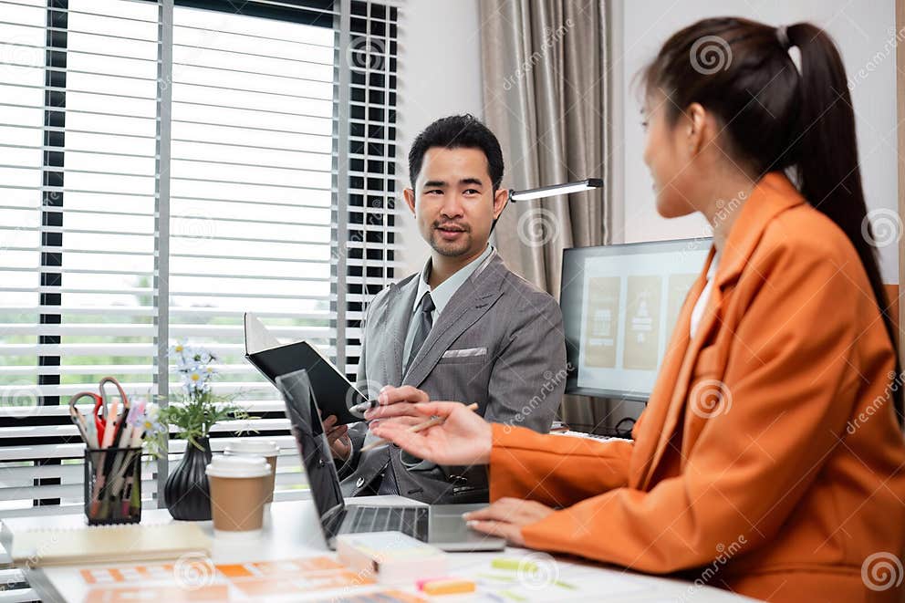 System Development Team Collaborating on UX UI Design in Modern Office ...