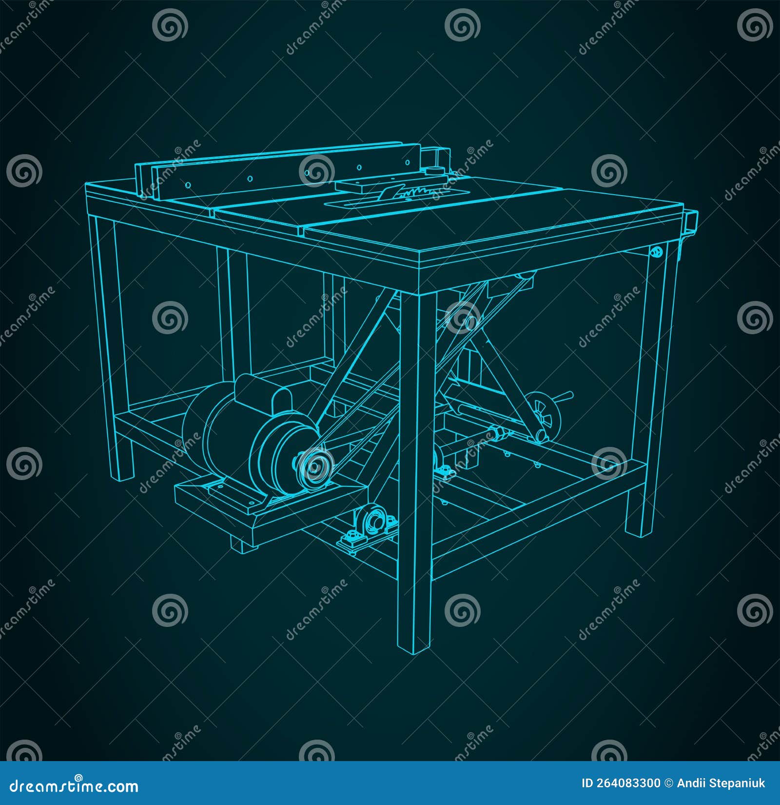 Professional table saw stock vector. Illustration of craft - 264083300
