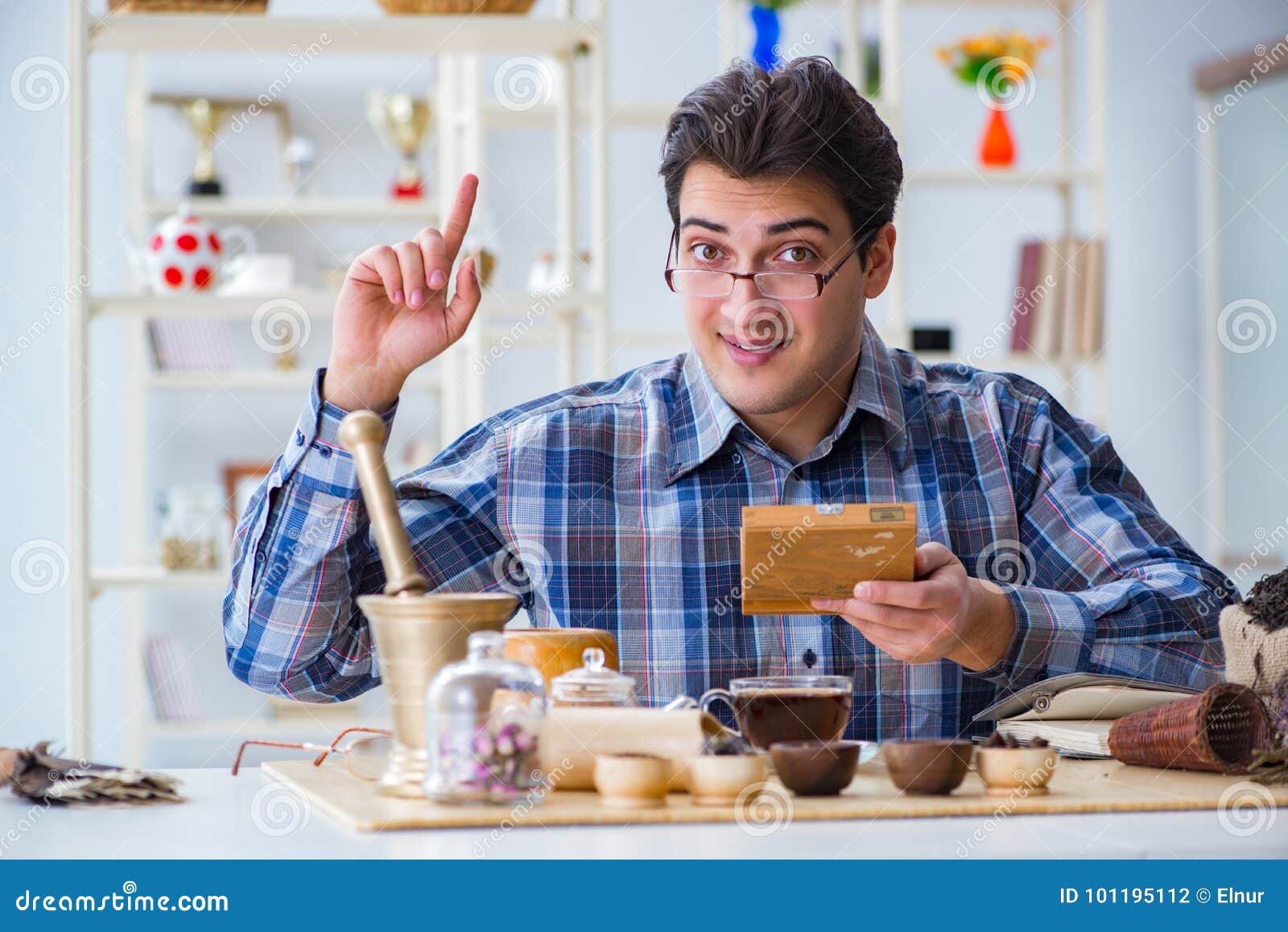 The Professional Tea Expert Trying New Brews Stock Photo - Image of ...