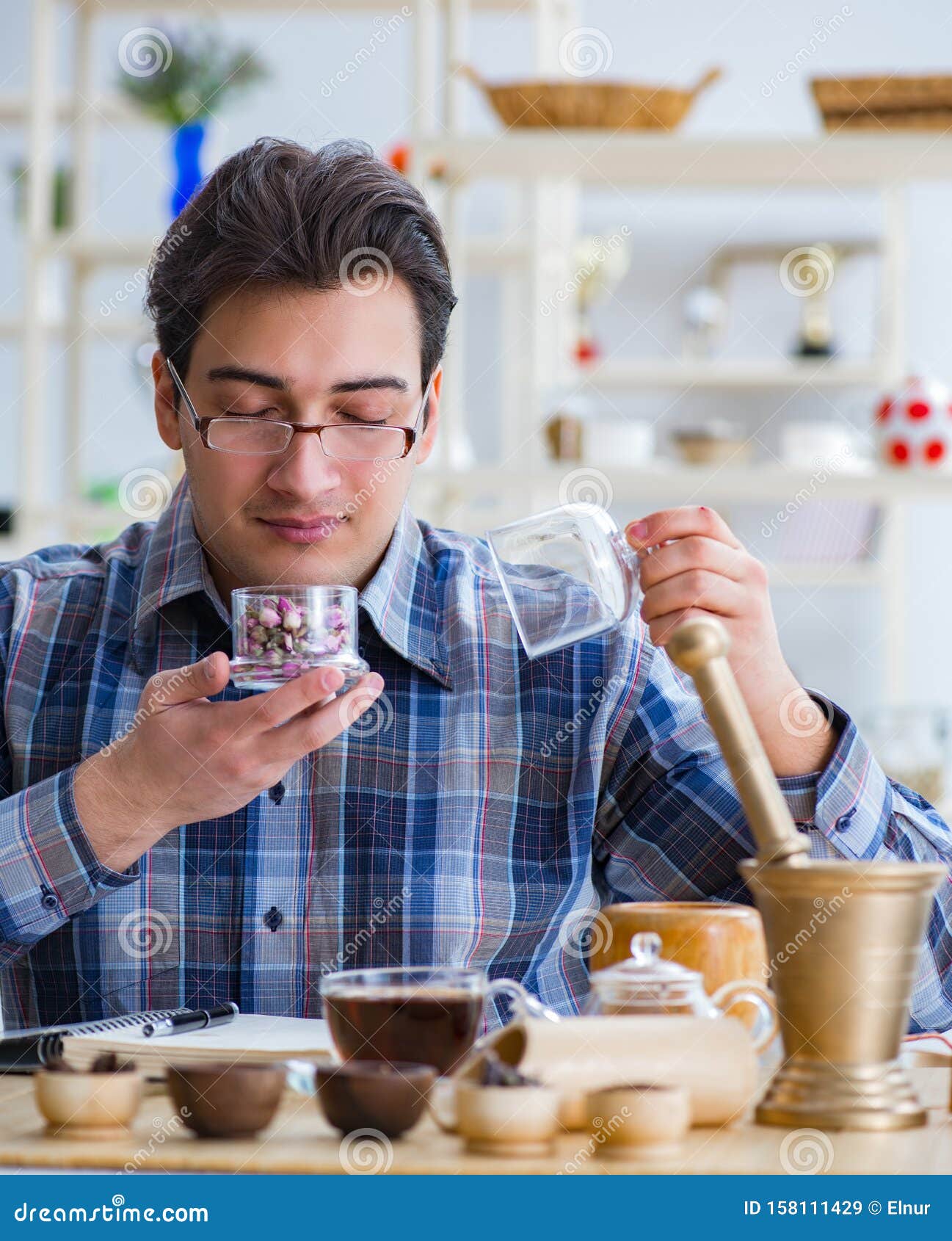Professional Tea Expert Trying New Brews Stock Image - Image of male ...