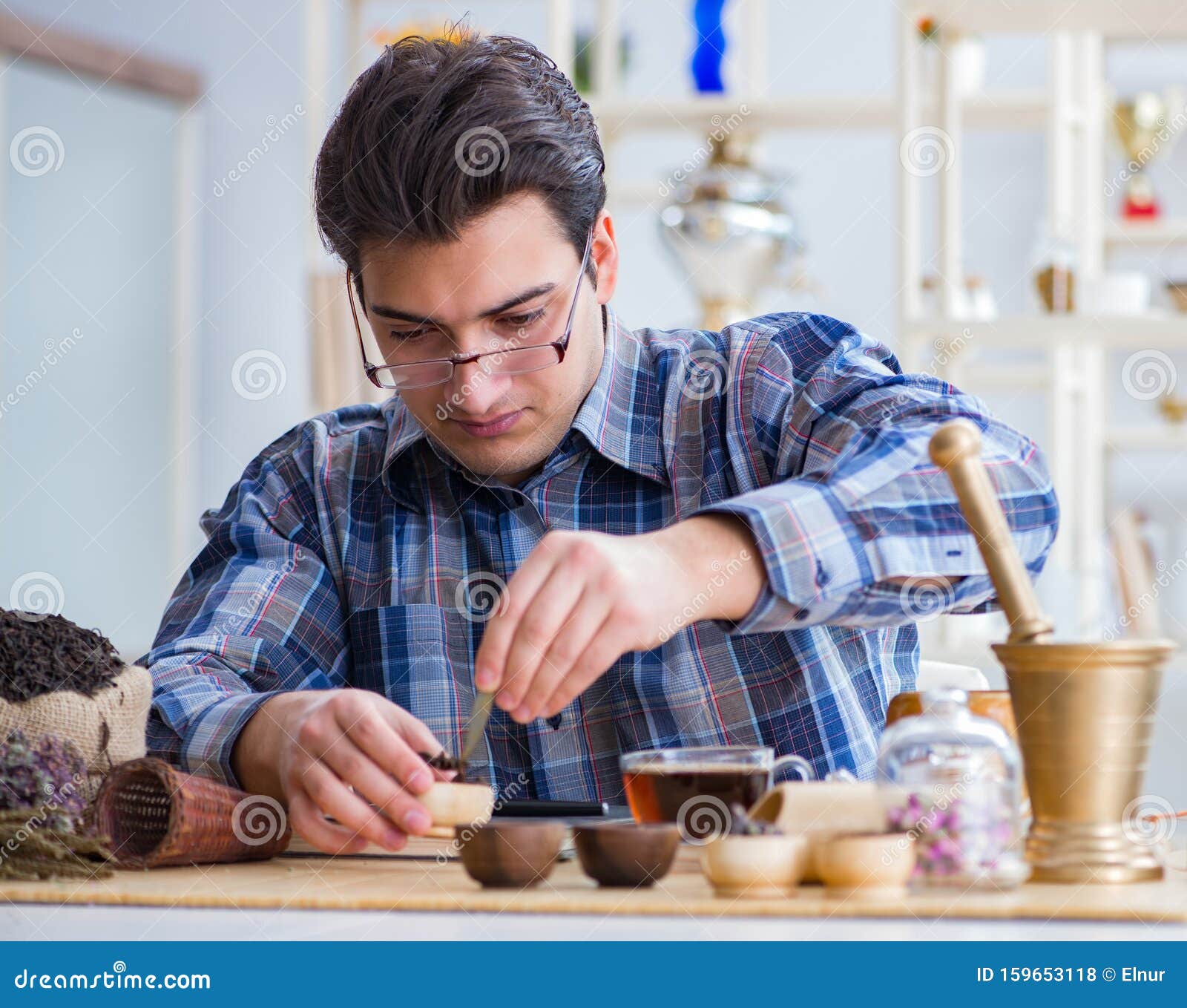 Professional Tea Expert Trying New Brews Stock Photo - Image of drink ...
