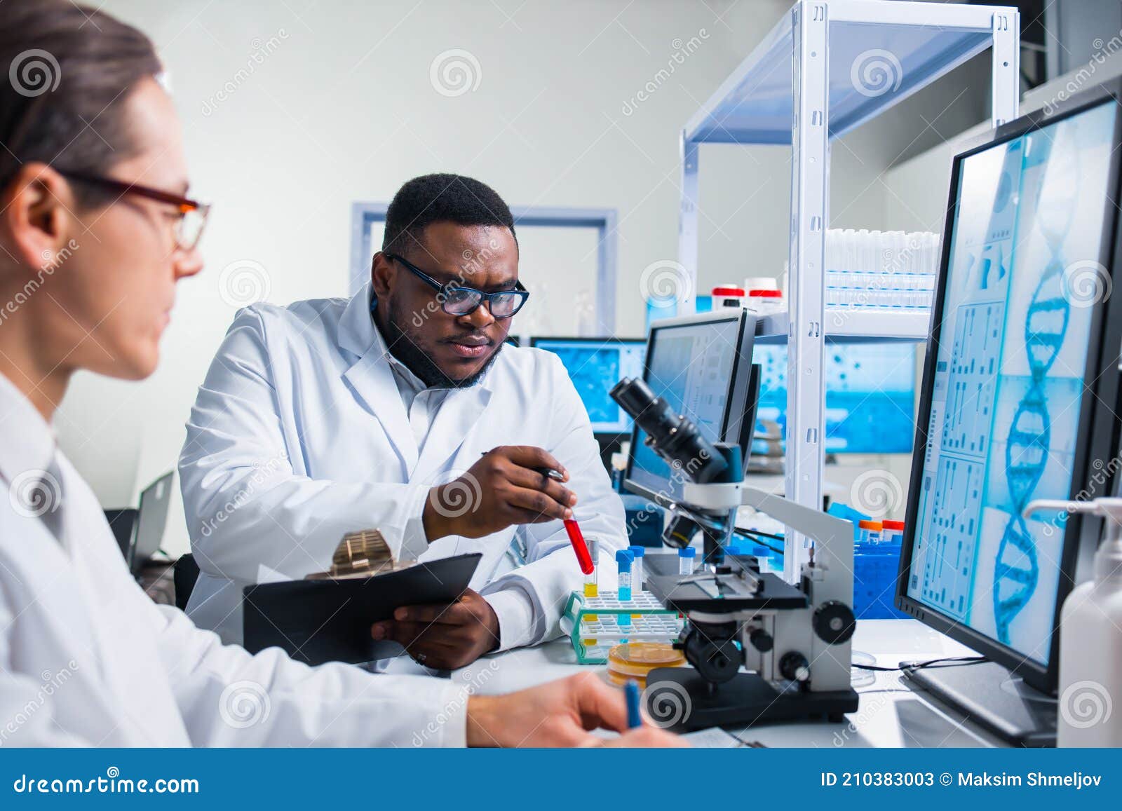 Professional Team of Scientists is Working on a Vaccine in a Modern ...