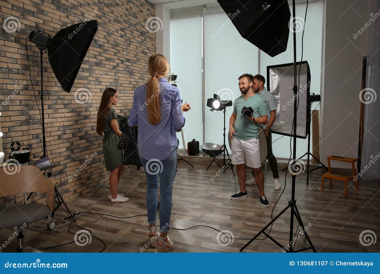 Professional Team Working with Model Stock Image - Image of people ...