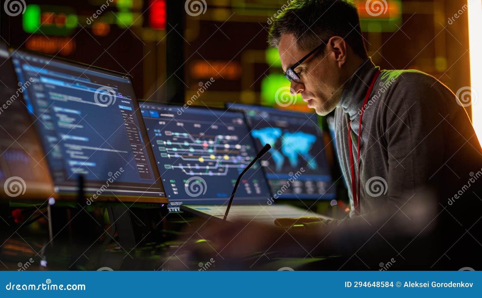 Professional it Technical Support Specialist Making an Intercom ...