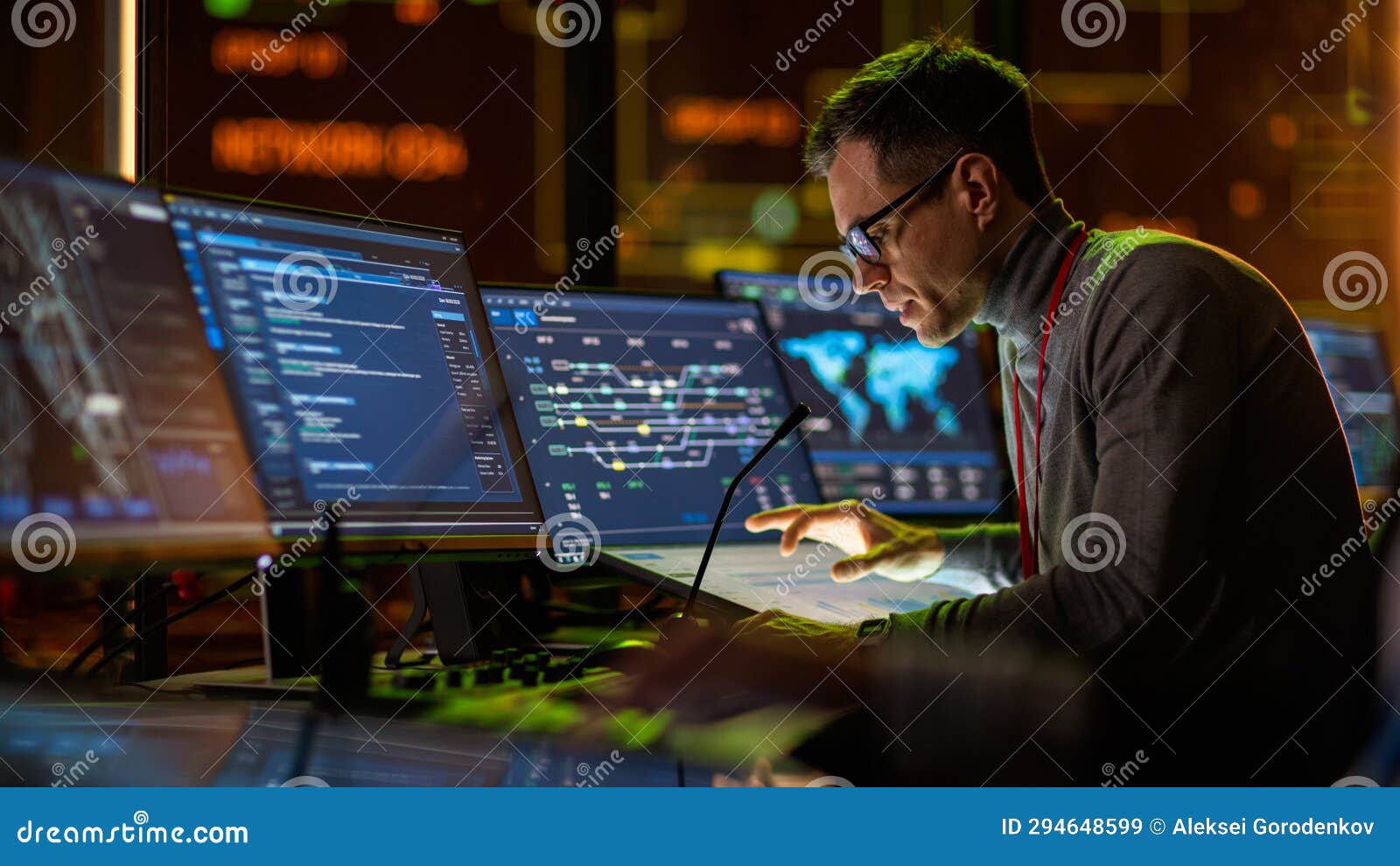 Professional it Technical Support Specialist Making an Intercom ...