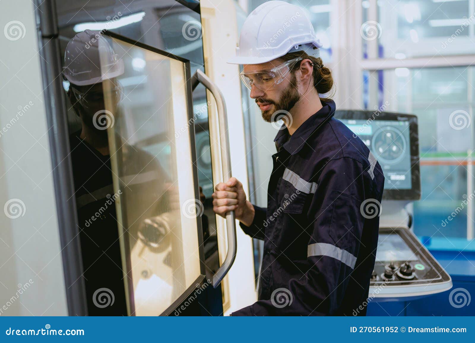 Professional Technician Checking and Repairing Part of Automatic ...