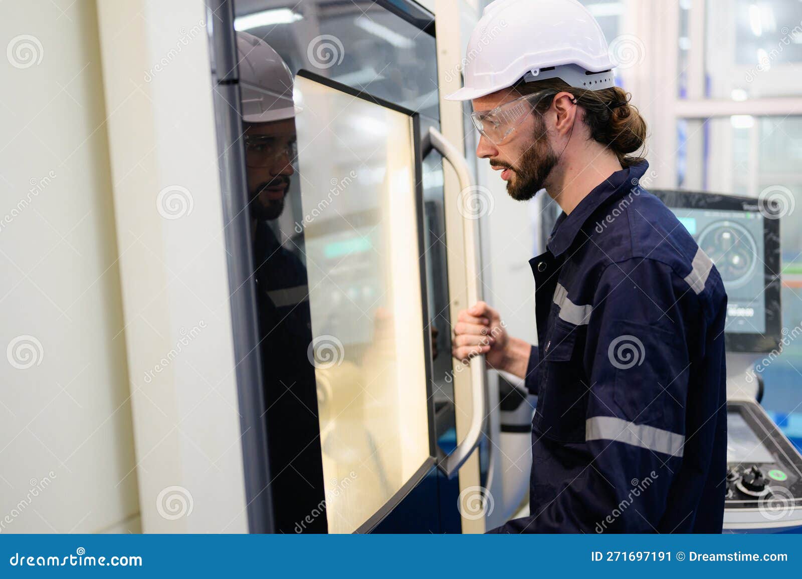 Professional Technician Checking and Repairing Part of Automatic ...