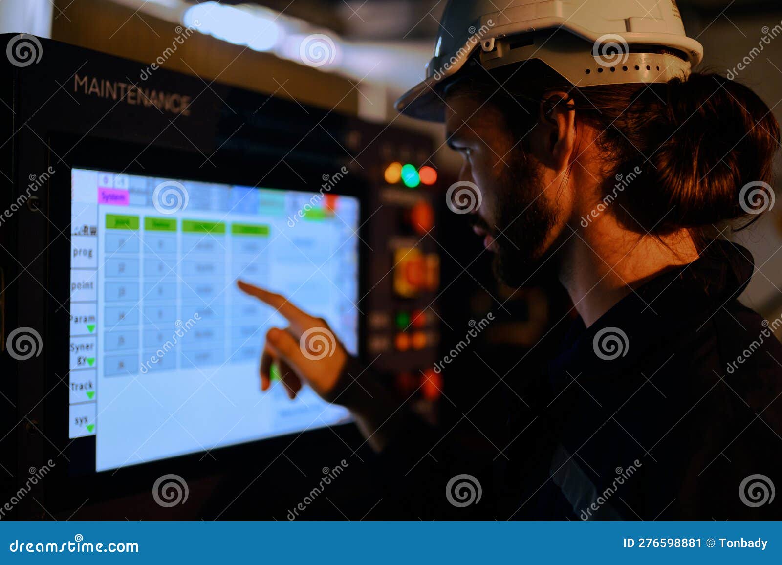 Professional Technician Checking and Repairing Part of Automatic ...