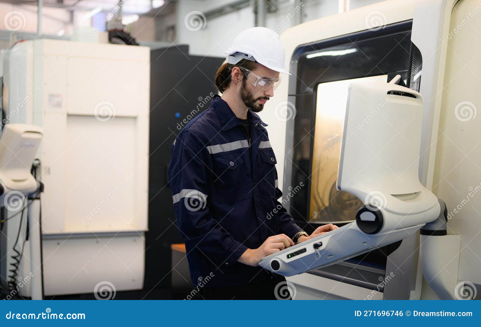 Professional Technician Checking and Repairing Part of Automatic ...