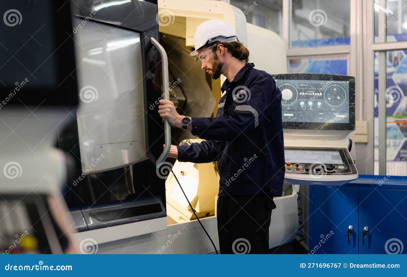 Professional Technician Checking and Repairing Part of Automatic ...