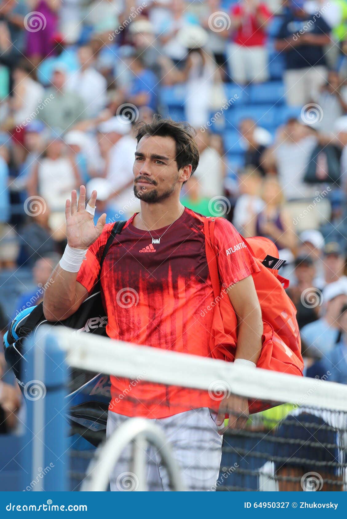 Professional Tennis Player Fabio Fognini Of Italy After His Match At Us