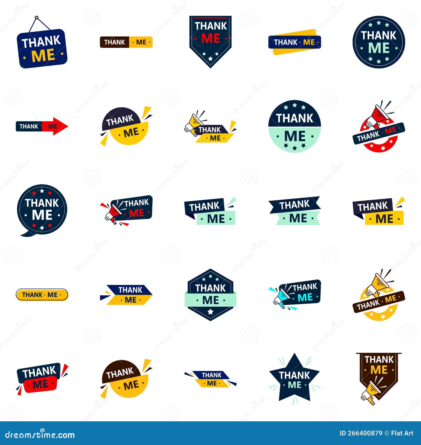 25 Professional Thank Me Banners To Show Gratitude Stock Vector ...