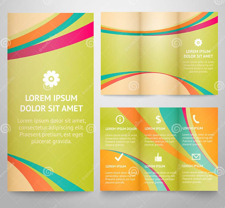 Professional Three Fold Business Flyer Template Stock Vector ...