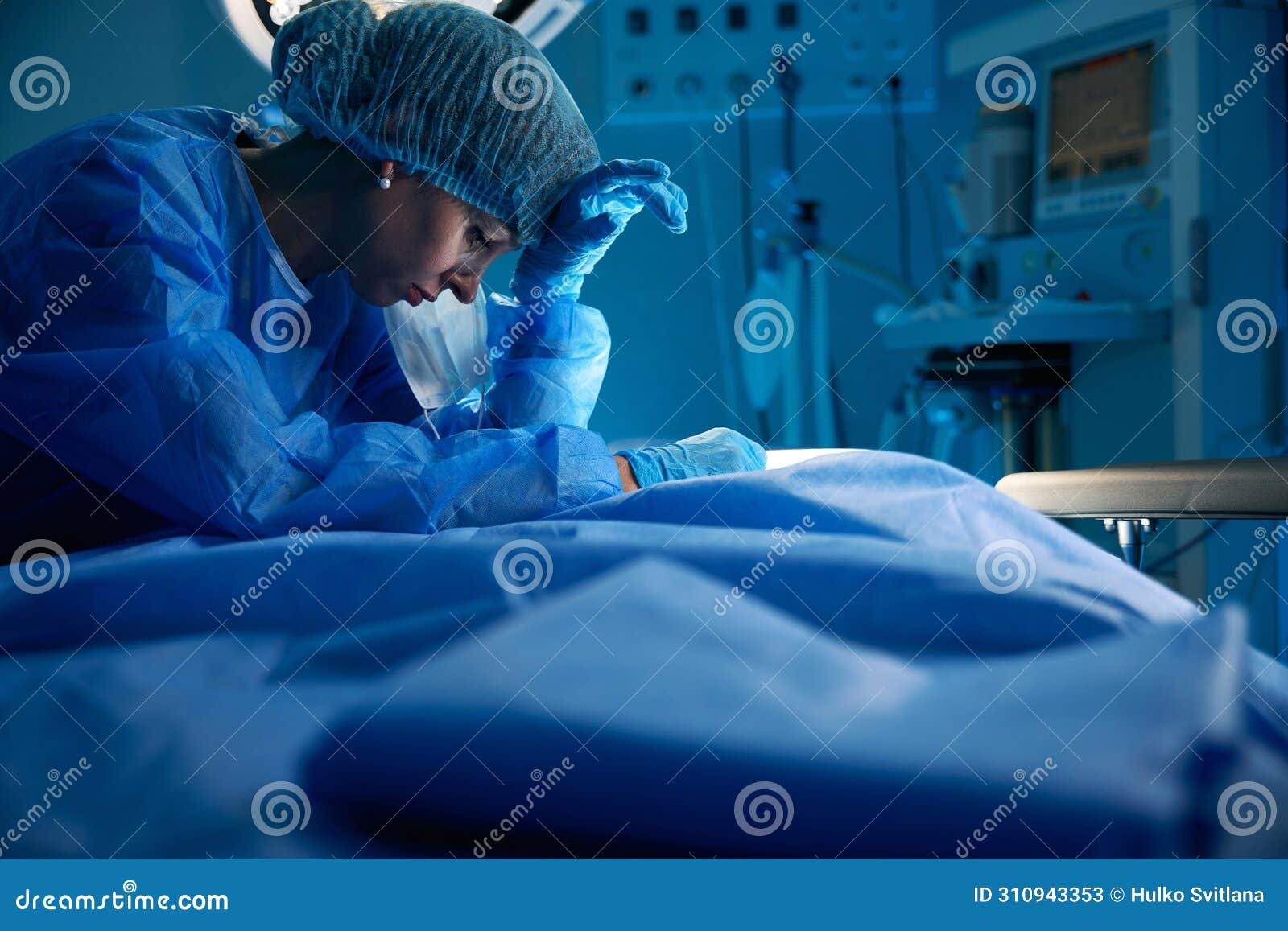 Professional Tired Surgeon Standing after Surgery Stock Image - Image ...