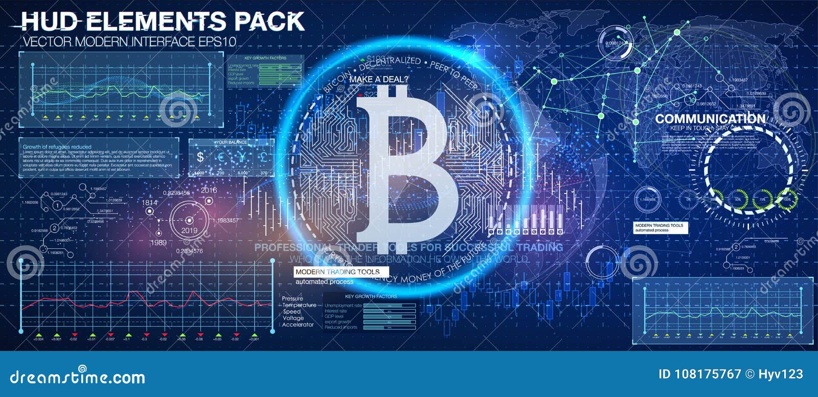 Professional Trader Tools for Successful Trading. HUD Elements Pack ...