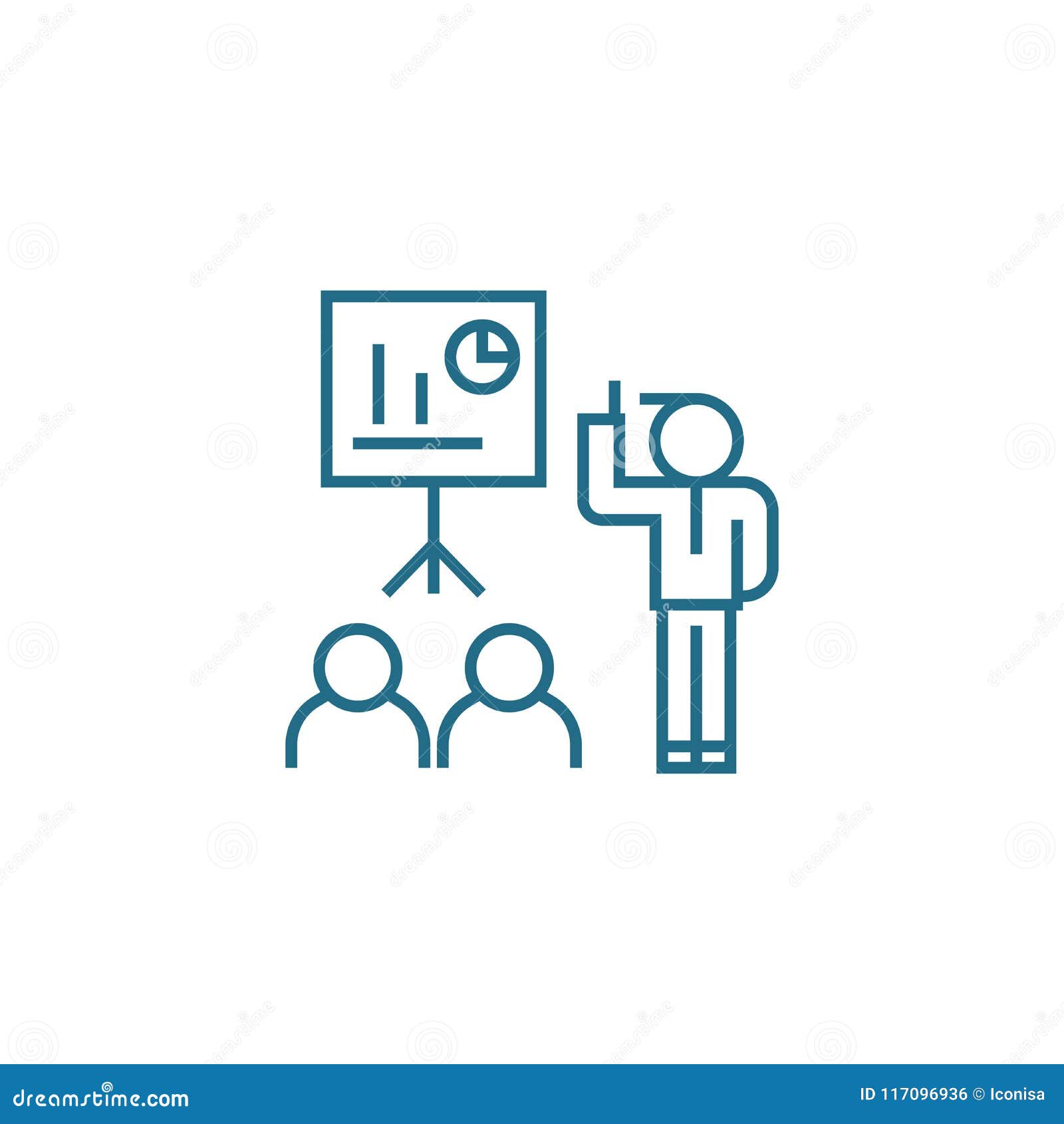 Professional Training Linear Icon Concept. Professional Training Line ...