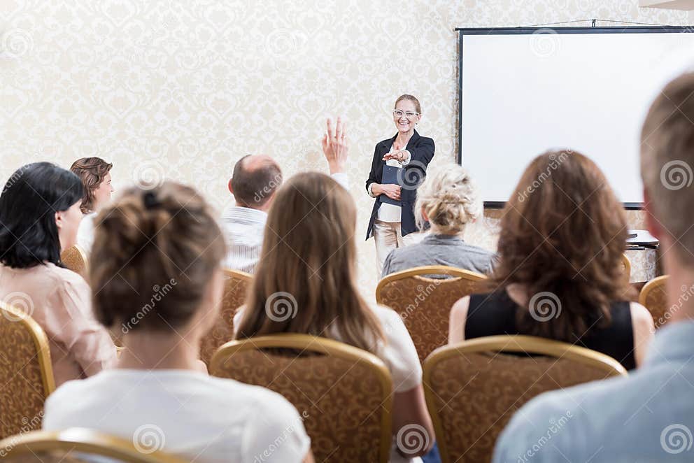 Professional Training Seminar Stock Photo - Image of lecturer, center ...