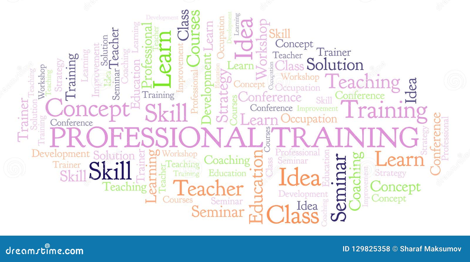 Professional Training Word Cloud. Stock Illustration - Illustration of ...