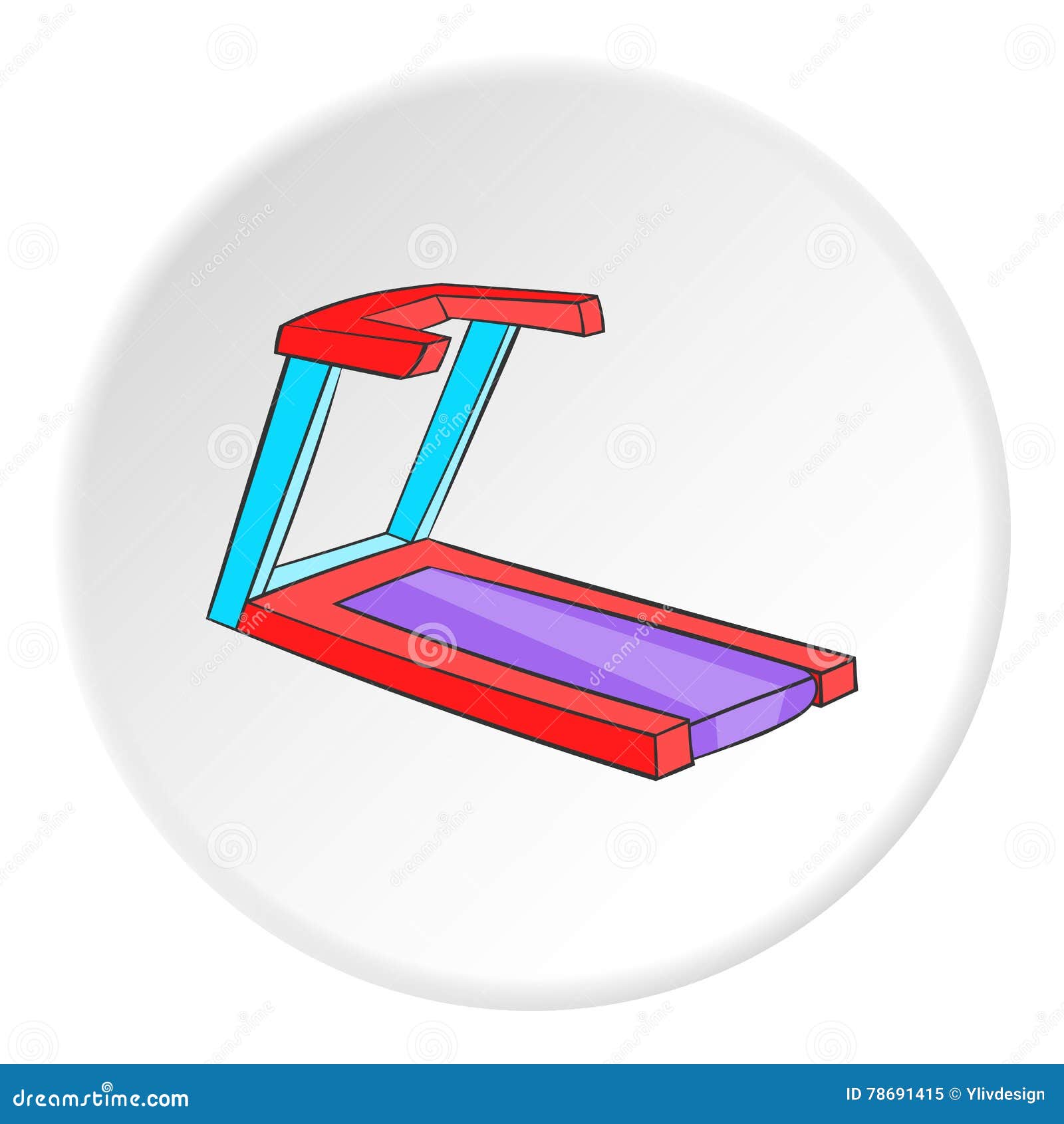 Professional Treadmill Icon, Cartoon Style Stock Vector - Illustration ...