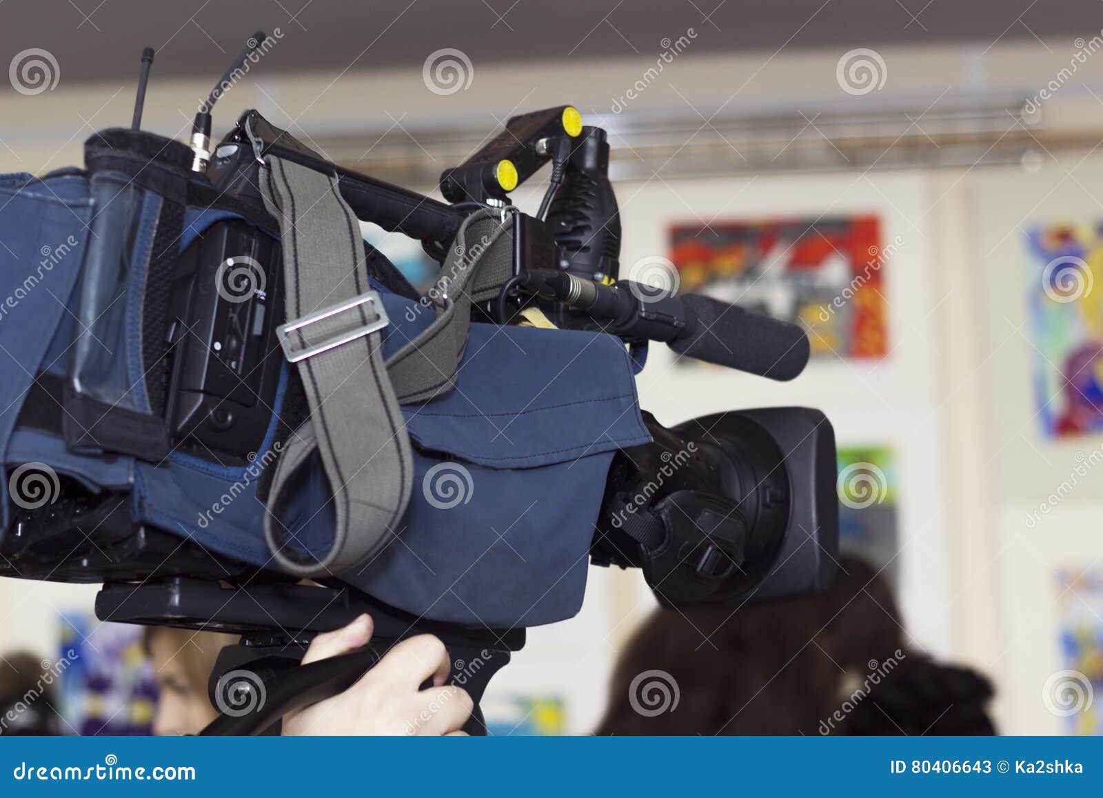 Professional TV Camera with All Weather Cover Stock Image - Image of ...