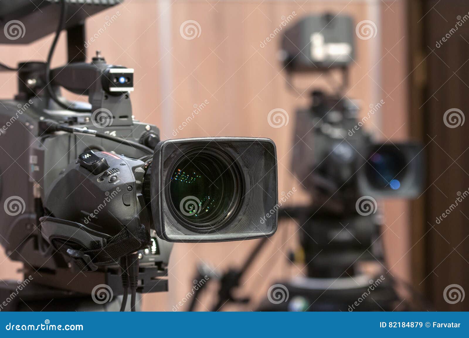 Professional TV camera stock image. Image of optical - 82184879