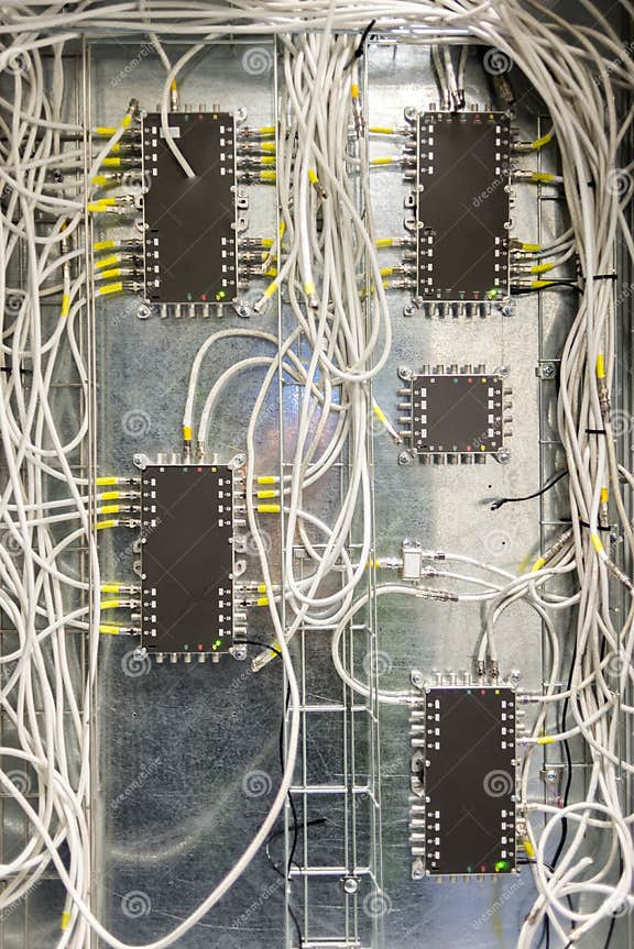 Professional TV Splitter for Cable Tv Installation Stock Image - Image ...