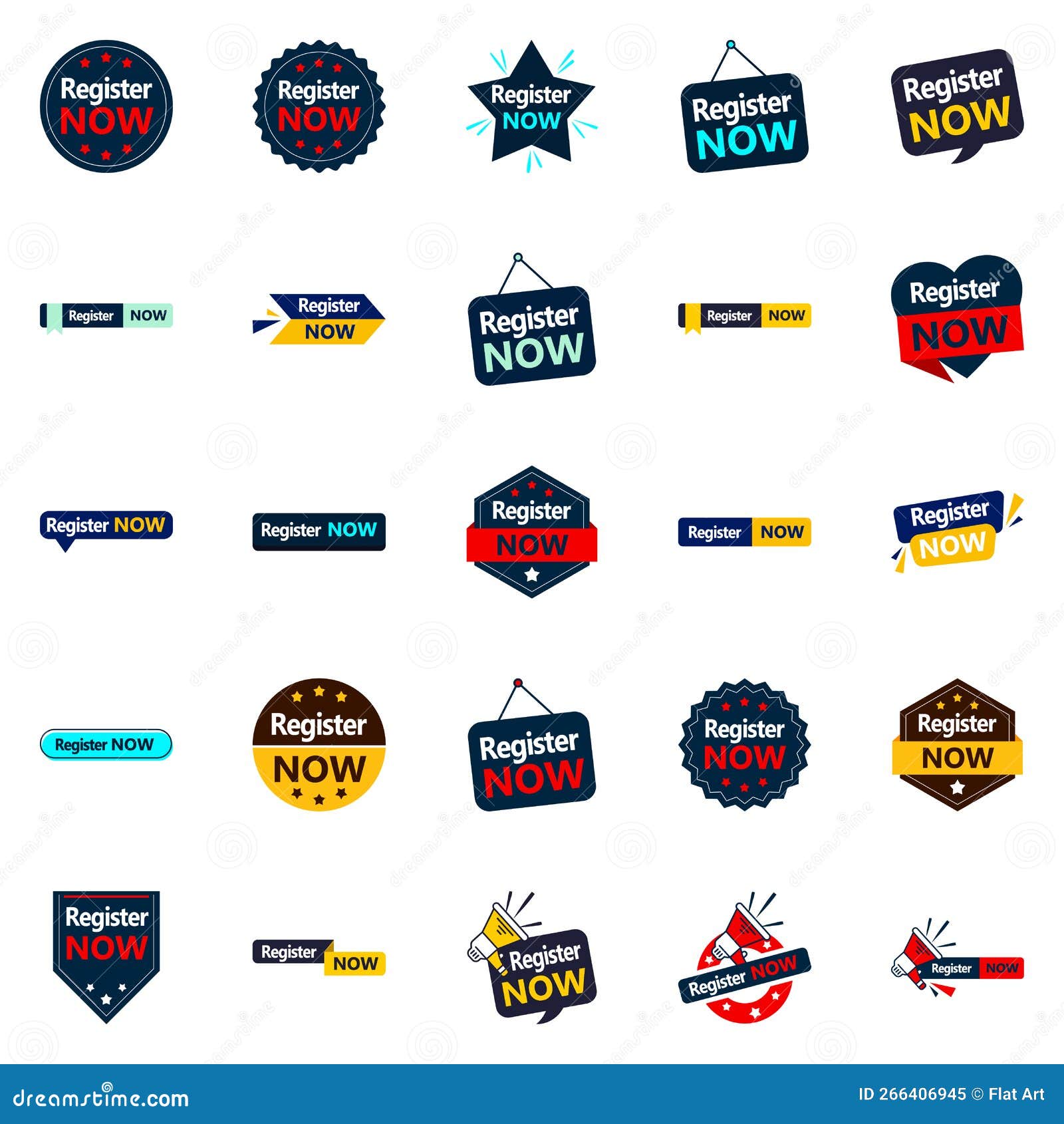 25 Professional Typographic Banners for Optimal Registration Stock ...