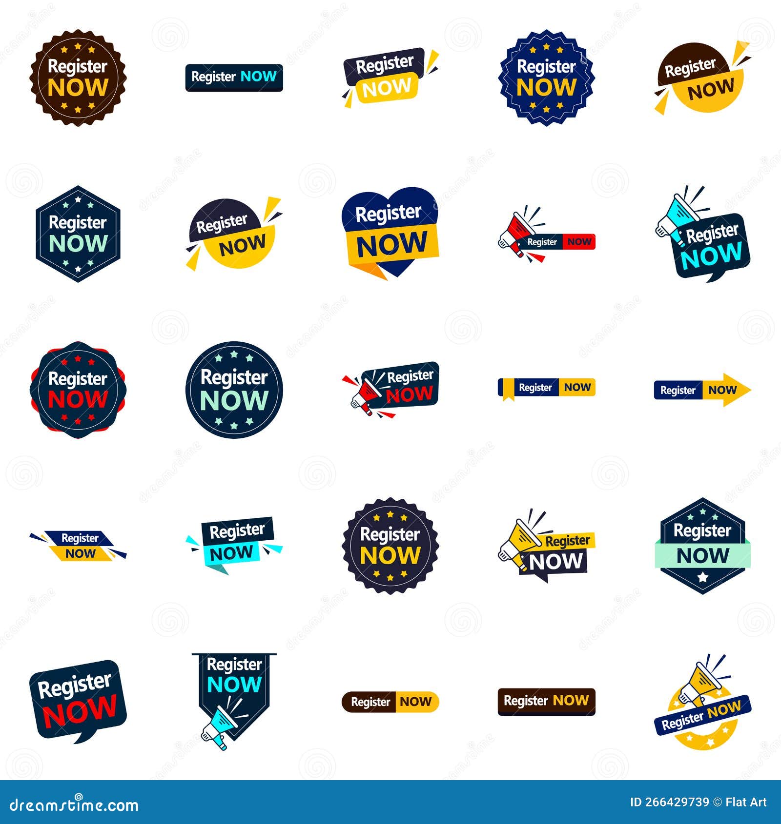 25 Professional Typographic Banners for Optimal Registration Stock ...