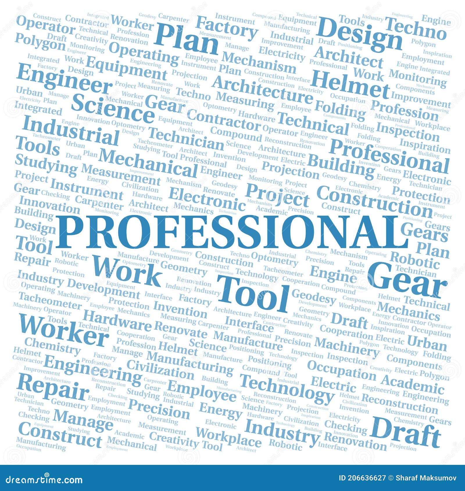 Professional Typography Word Cloud Create with the Text only Stock ...