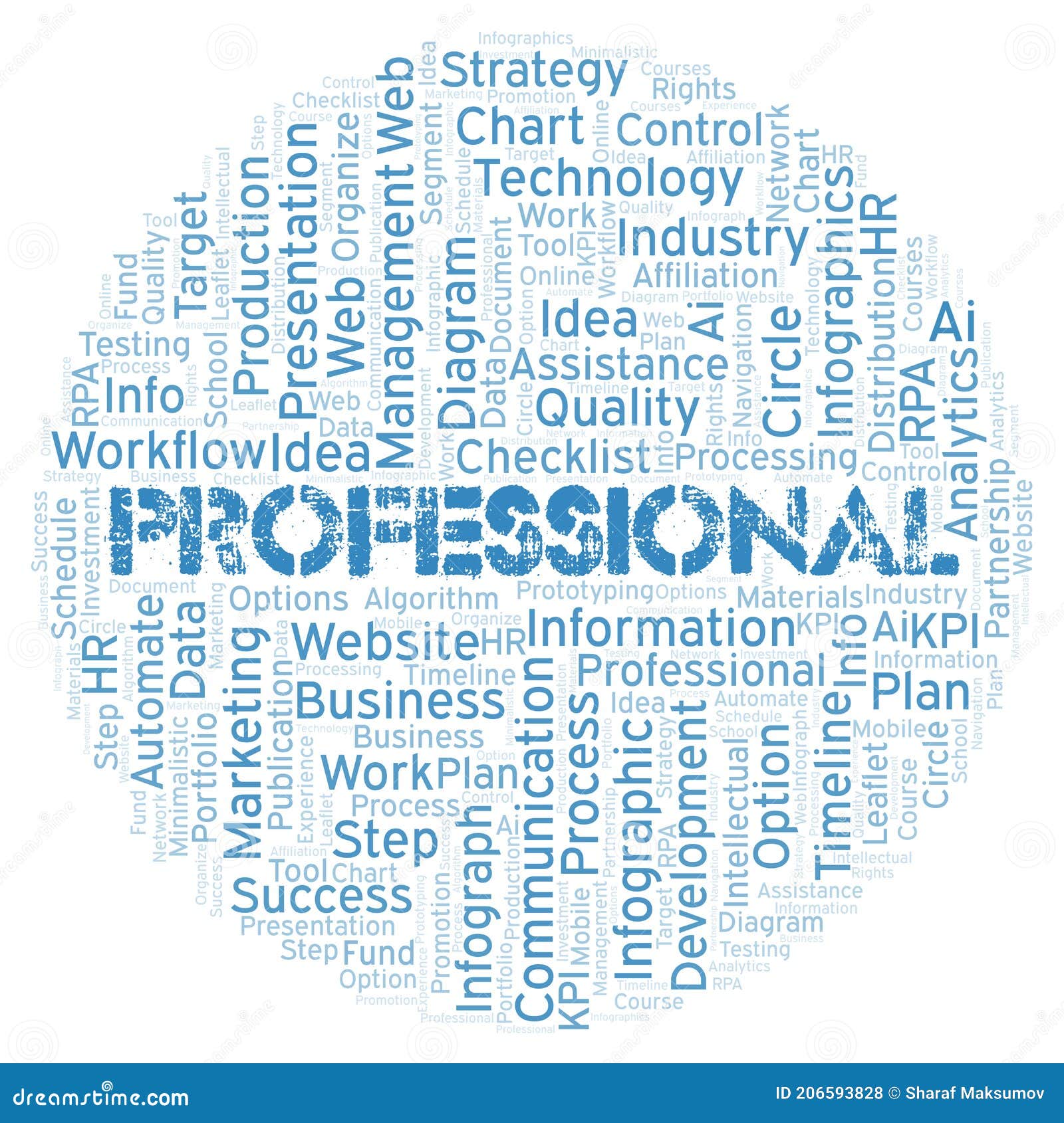 Professional Typography Word Cloud Create with the Text only. Stock ...