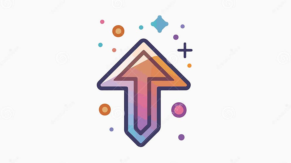 Professional Upload Arrow Icon For Basic Web Design Concept Usage Stock Illustration
