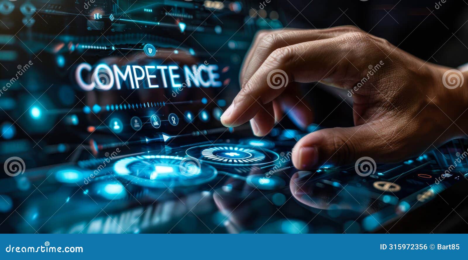 Professional is Using a Laptop To Access and Enhance Core Competencies ...