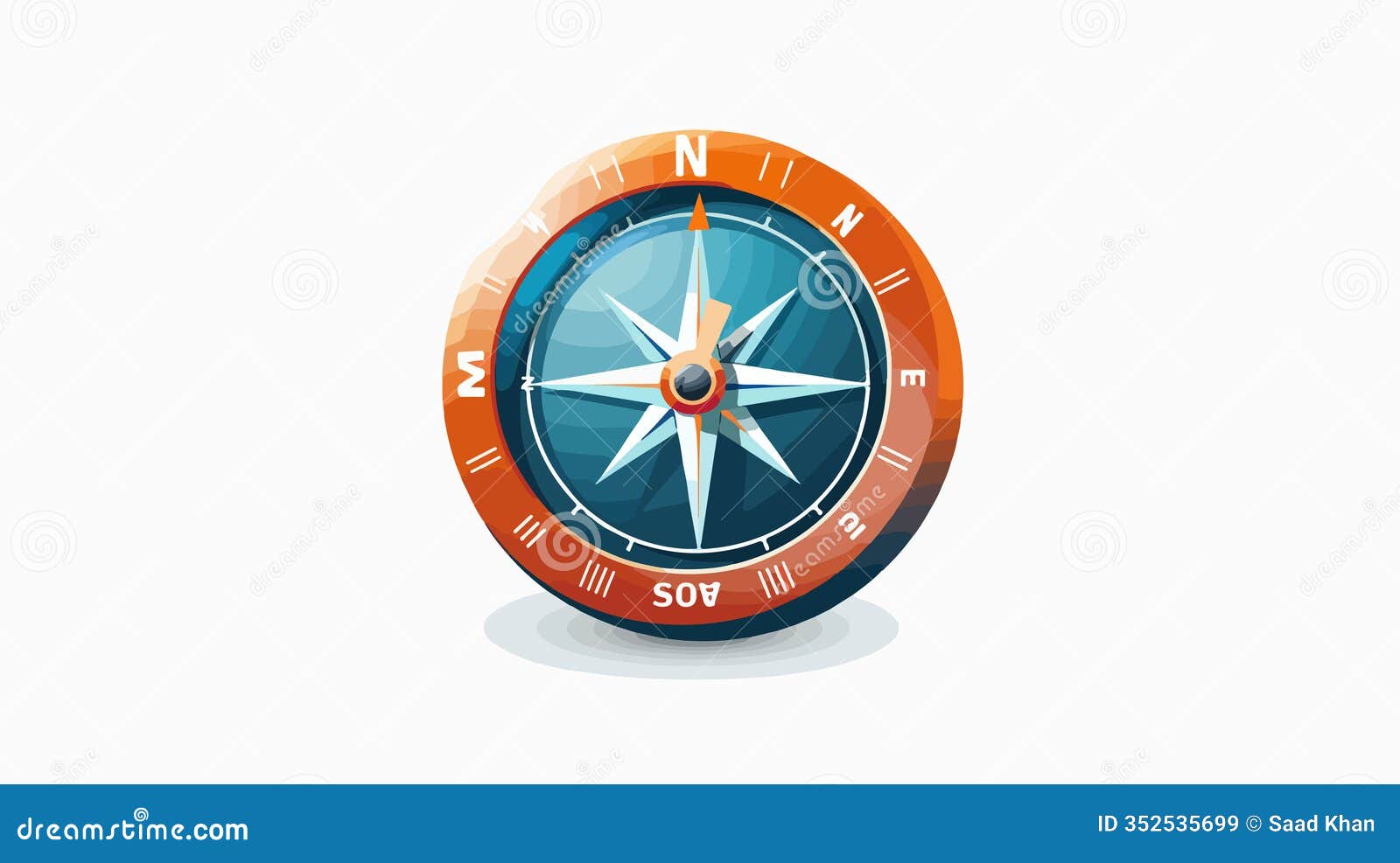 Professional Vector Compass Symbol Isolated - Direction Navigation Tool ...