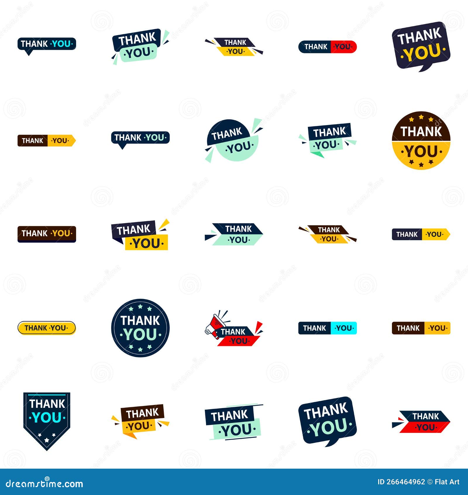 25 Professional Vector Designs for Thank You Notices Stock Vector ...