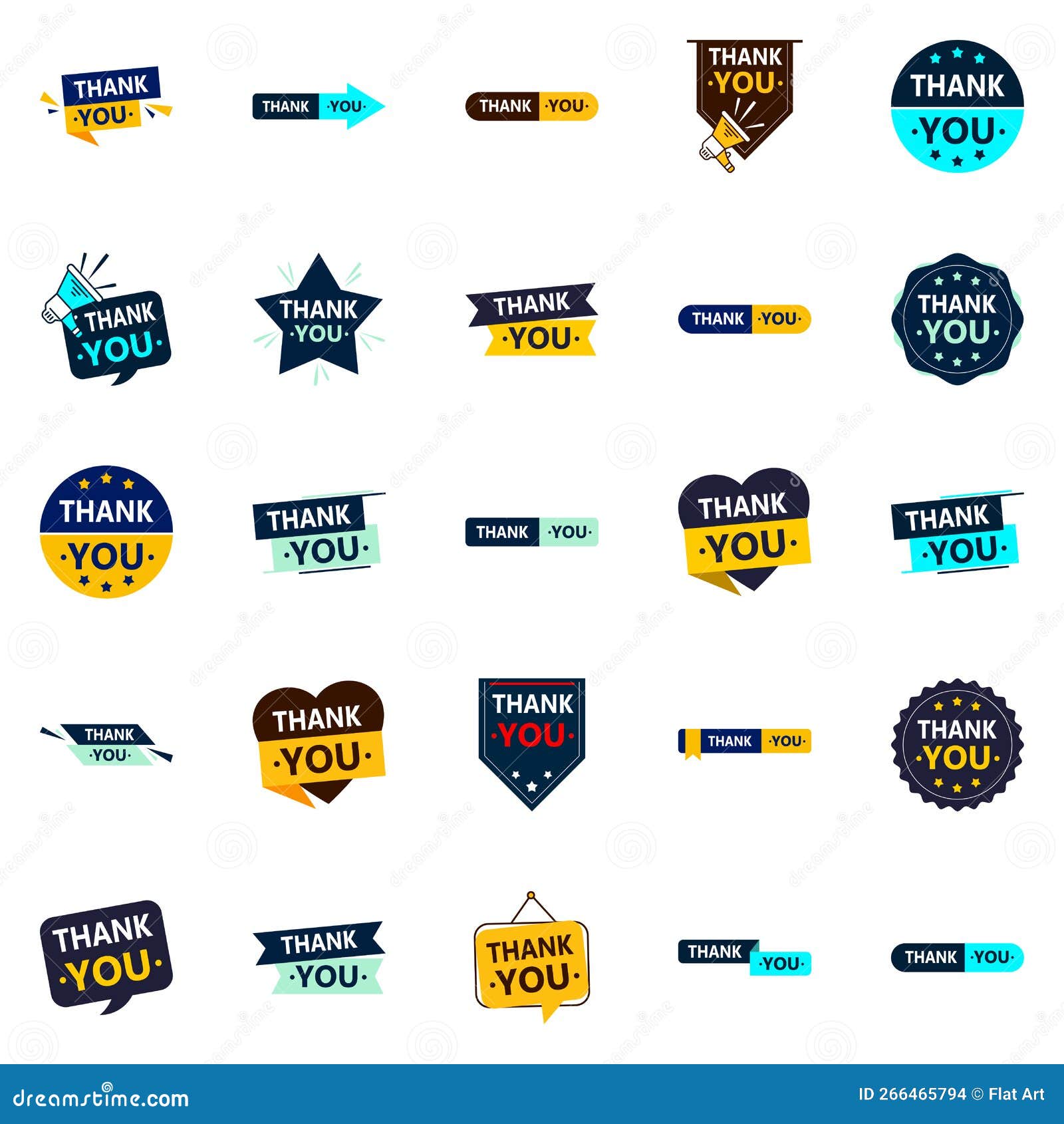 25 Professional Vector Designs To Convey Your Thanks Stock Vector ...