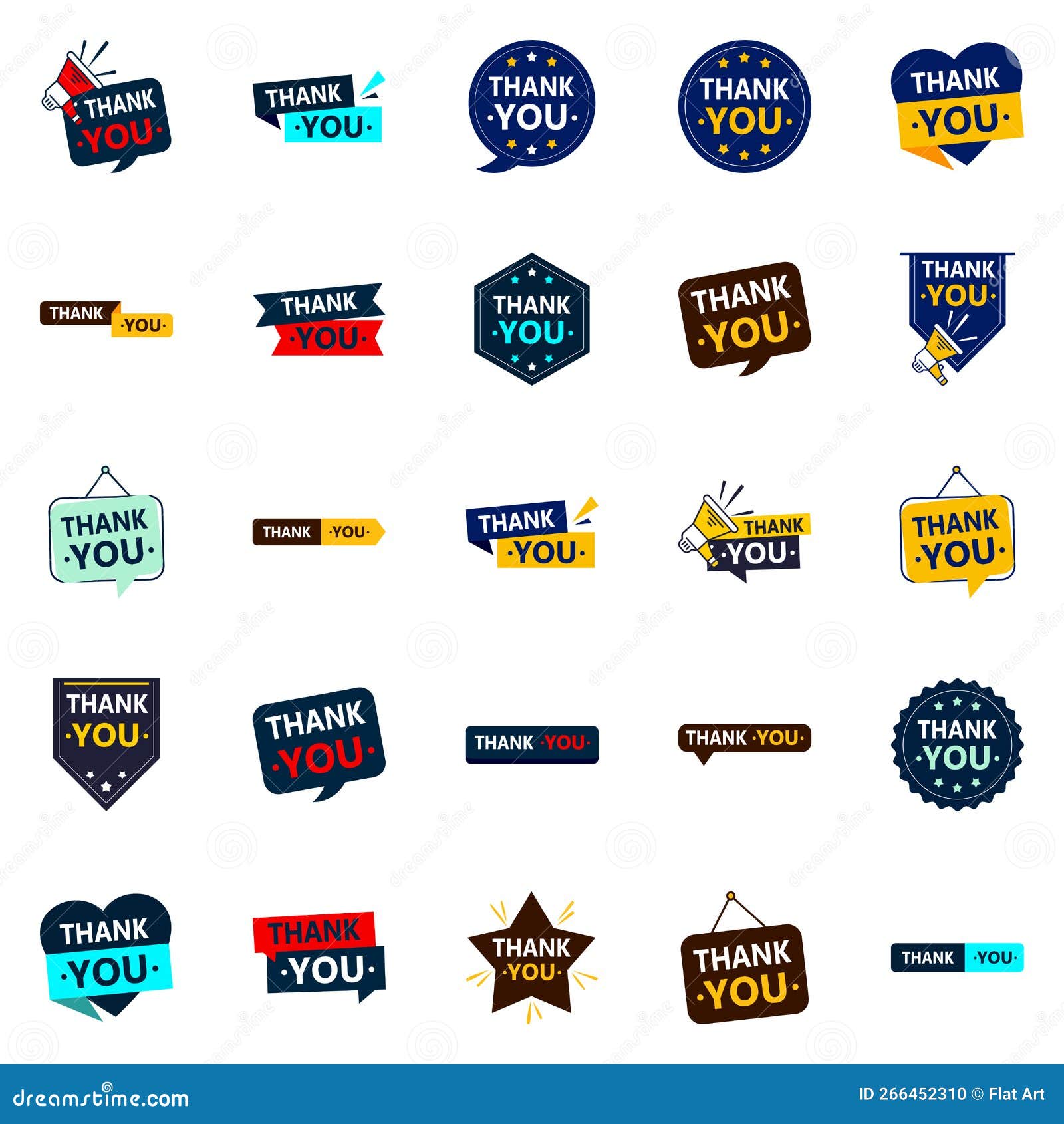 25 Professional Vector Images To Show Your Thanks Stock Vector ...