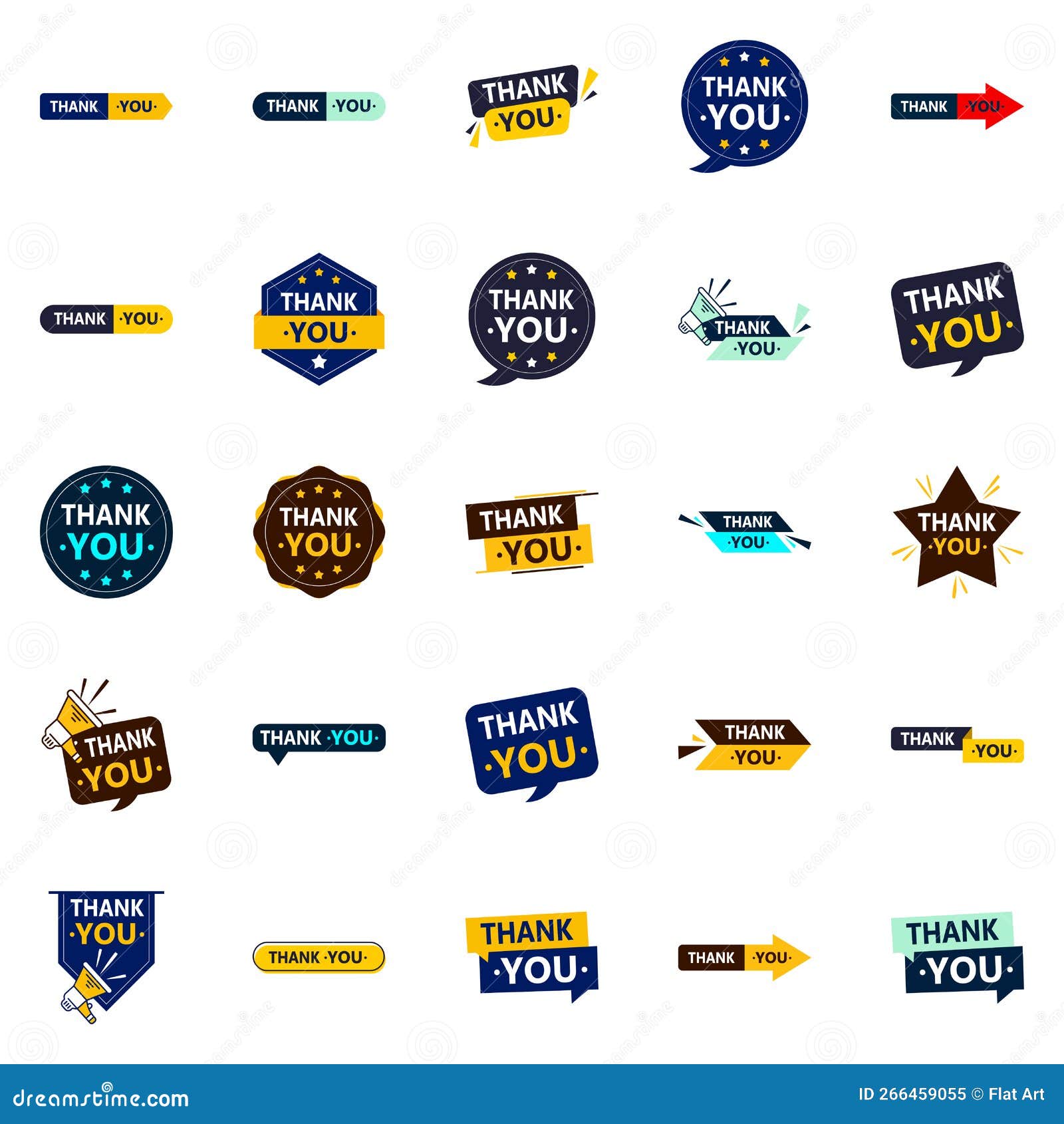 25 Professional Vector Images To Show Your Thanks Stock Vector ...