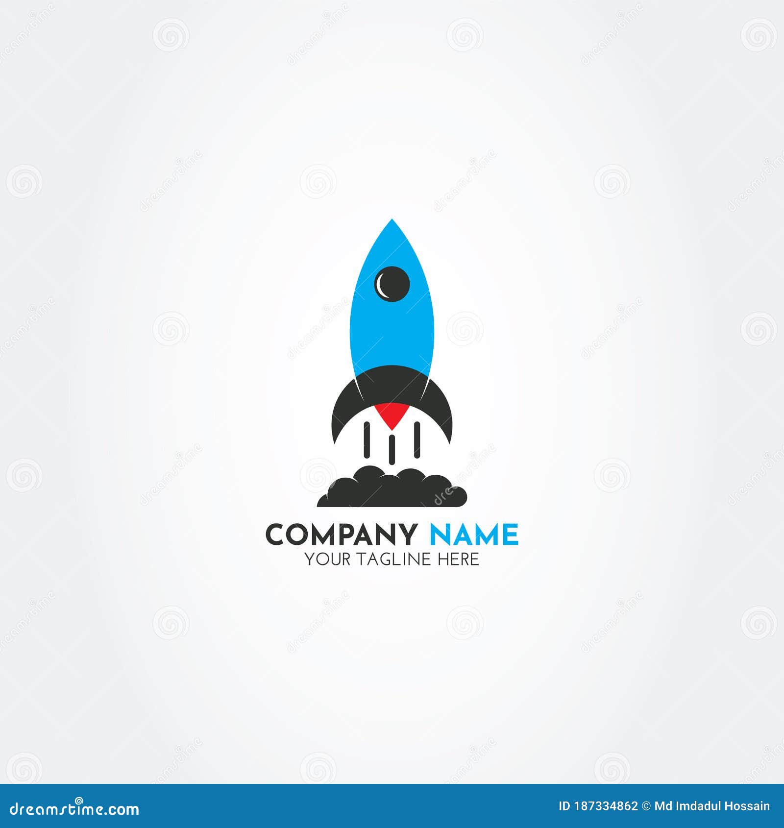 Vector Modern Creative Launch Rocket Logo Stock Vector - Illustration ...