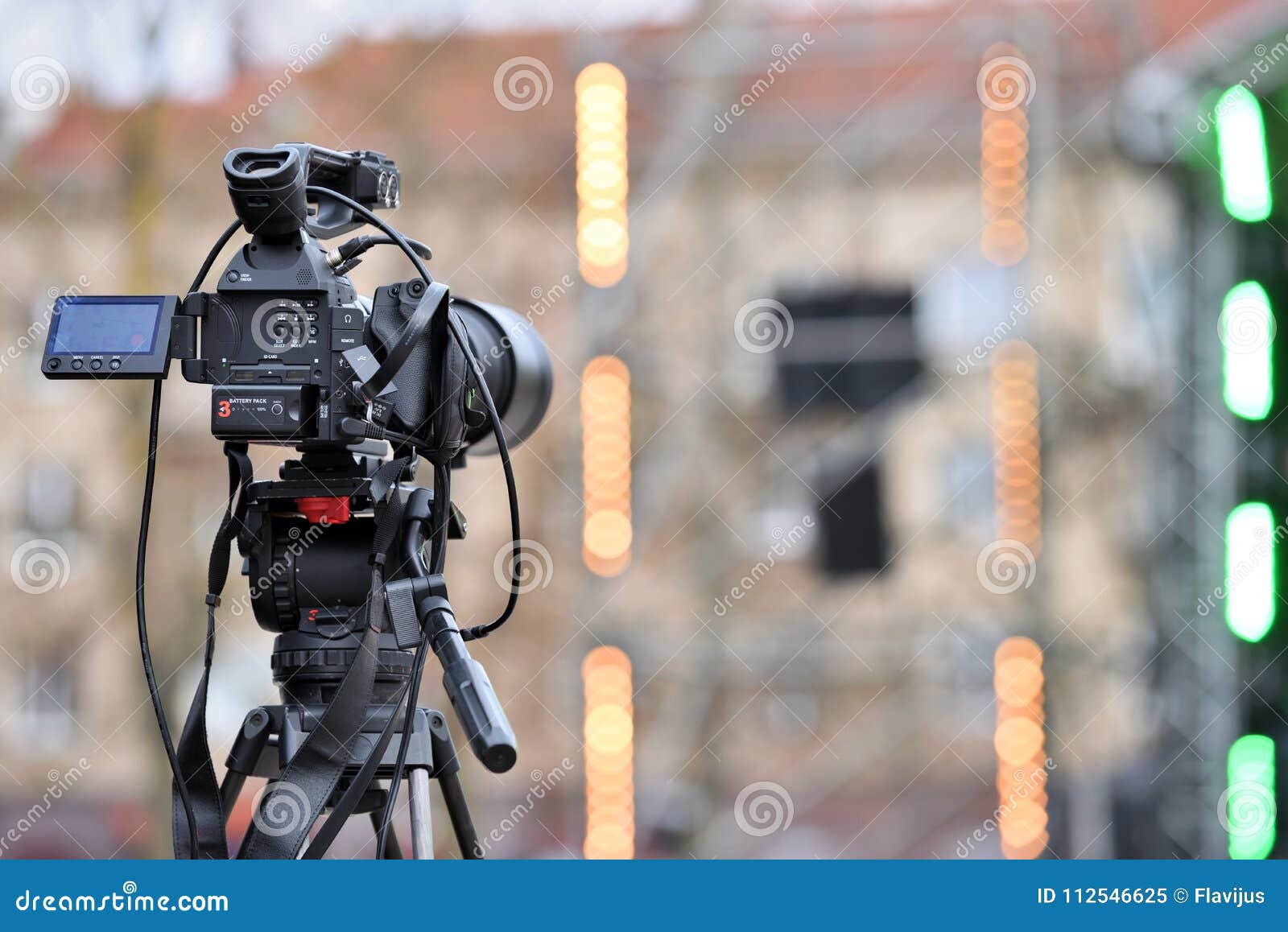 Professional Video Camera stock image. Image of electronics - 112546625