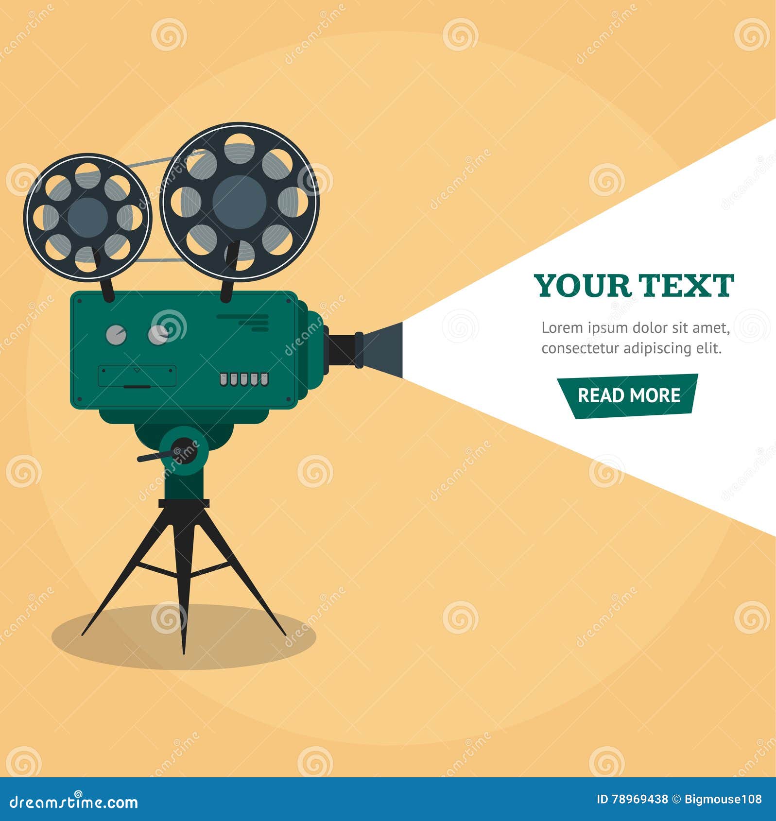 Professional Video Camera Banner. Vector Stock Vector - Illustration of ...