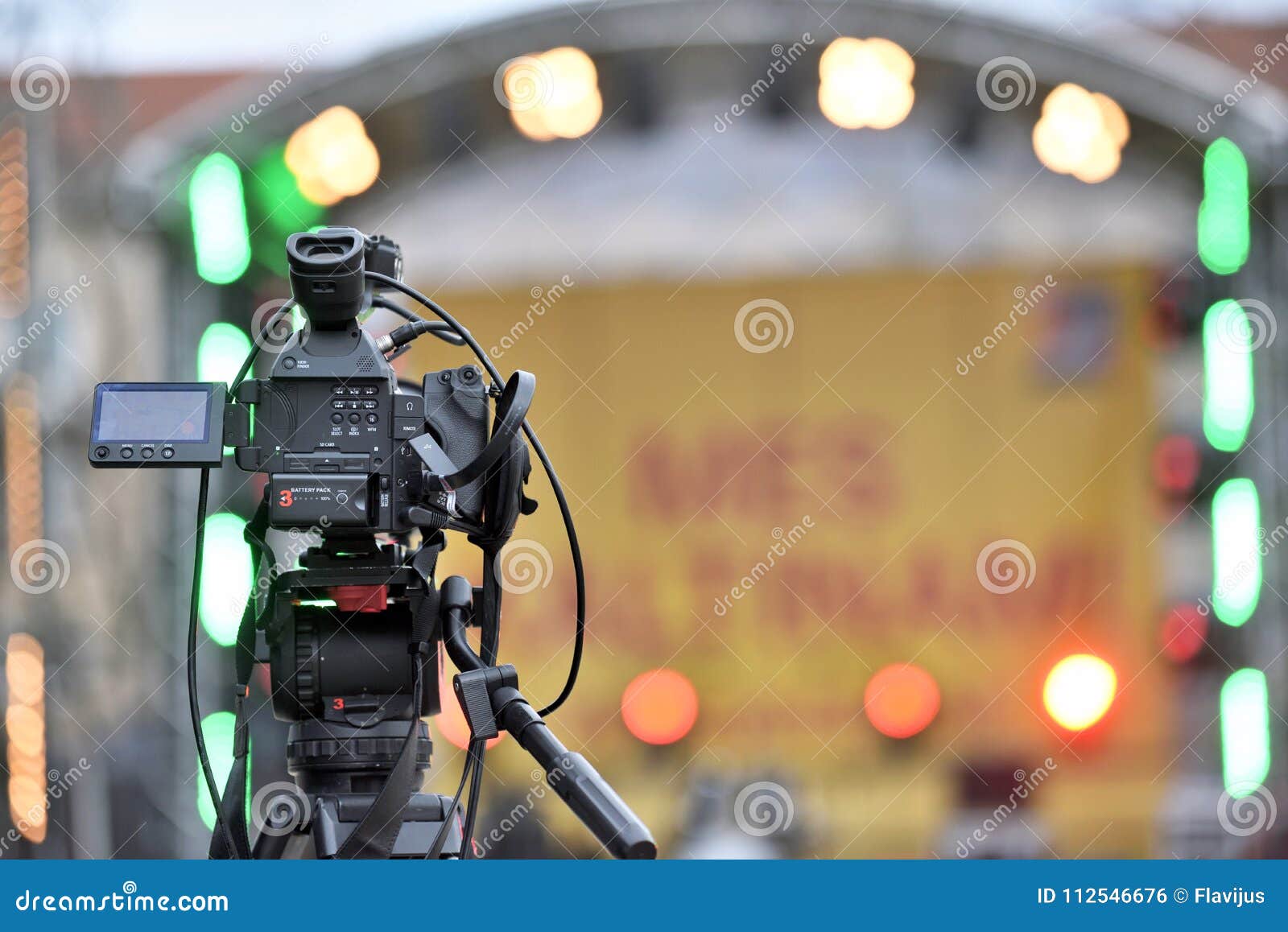 Professional Video Camera stock photo. Image of digital - 112546676