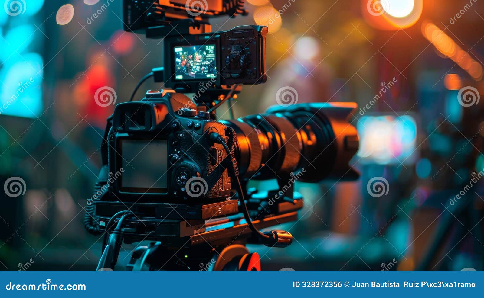 Professional Video Camera Setup in Studio Stock Photo - Image of ...