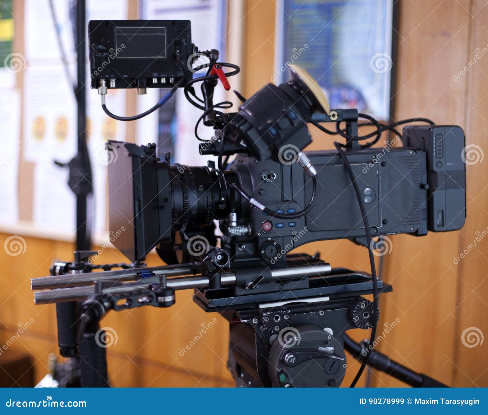 A Professional Video Camera. Stock Image - Image of films, high: 90278999