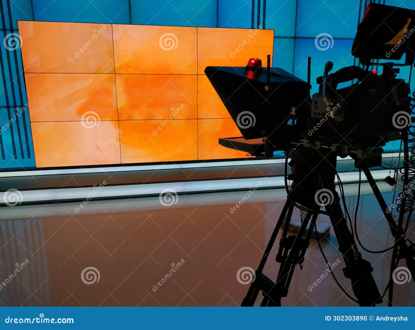 Professional Video Camera in a TV Studio Stock Photo - Image of ...