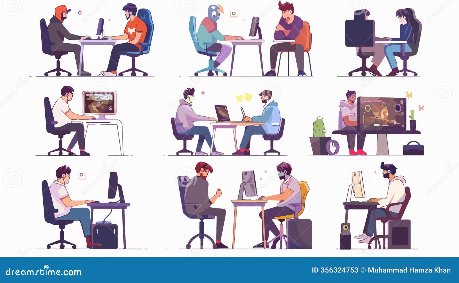 Professional Video Game Developer Designing Characters for Games Stock ...