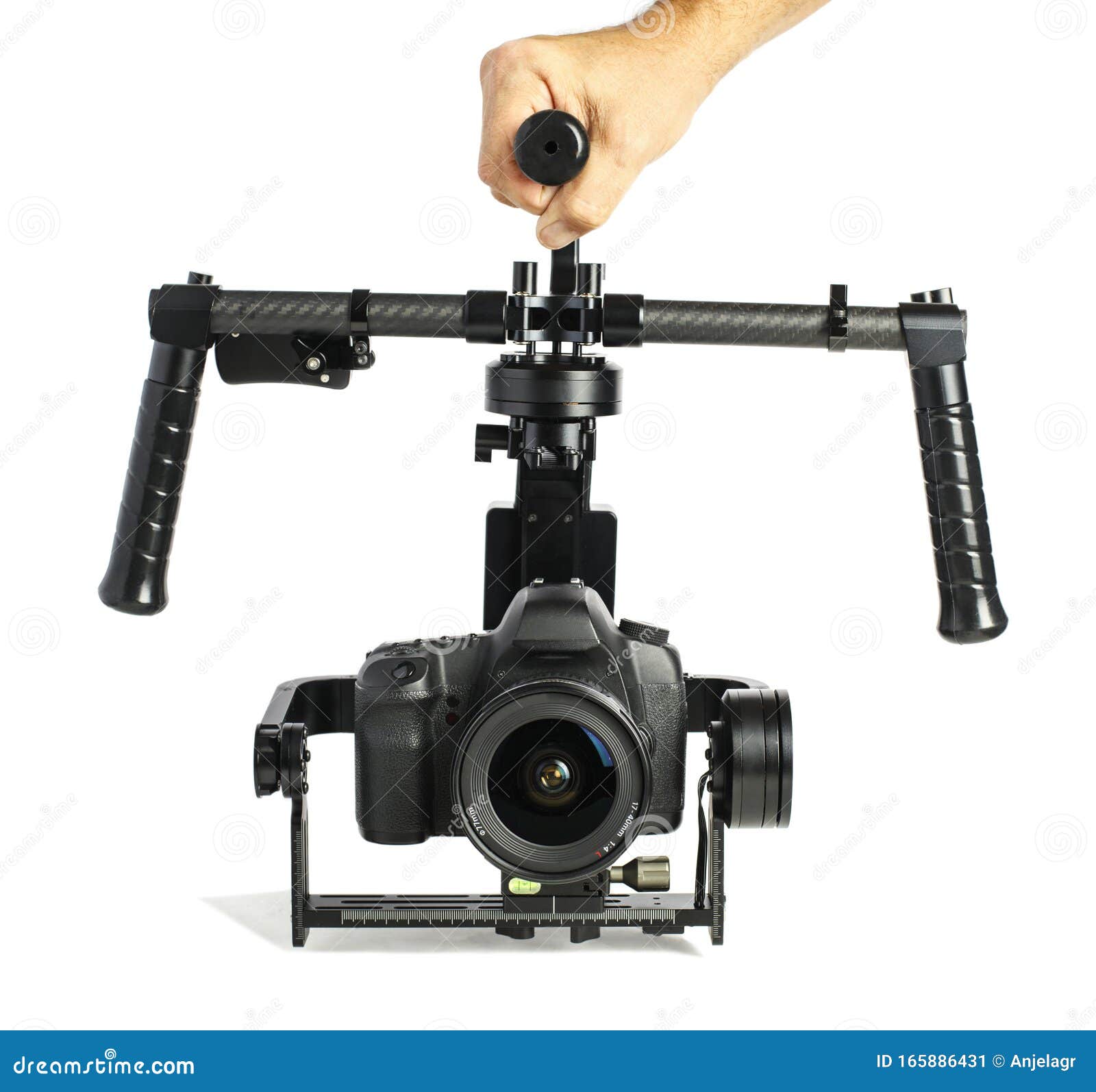 Professional Video Motorized Gimbal with Camera Stock Image - Image of ...