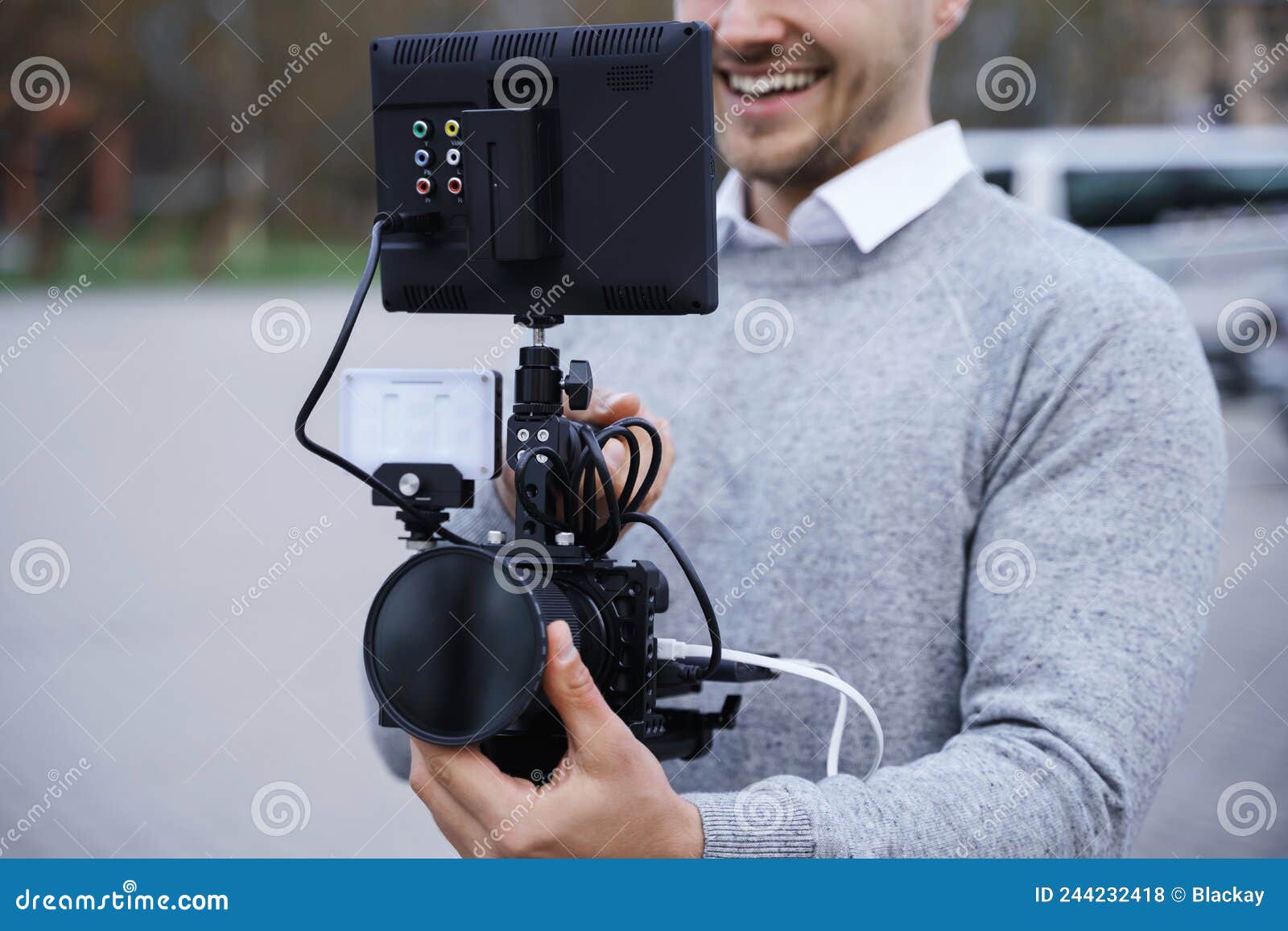Professional Videographer with a Modern Camera Rig Stock Photo - Image ...