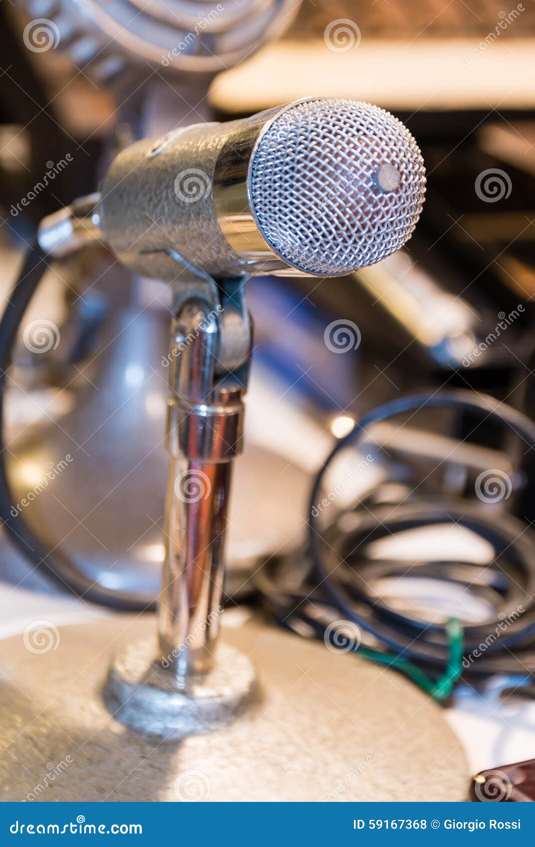 Professional Vintage Microphone; Retro Style Stock Photo - Image of ...