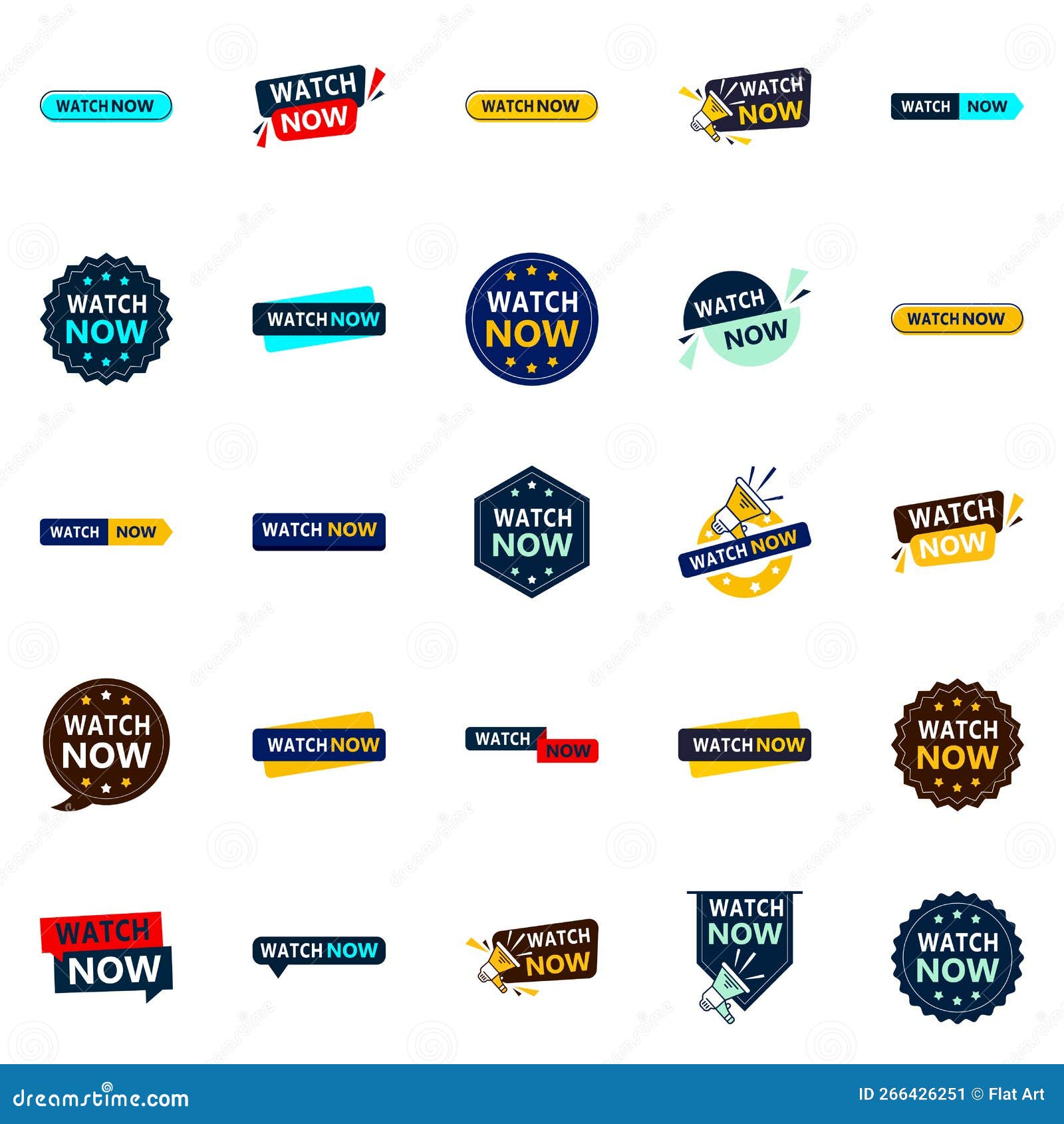 25 Professional Watch Now Banners To Elevate Your Brand Stock Vector ...