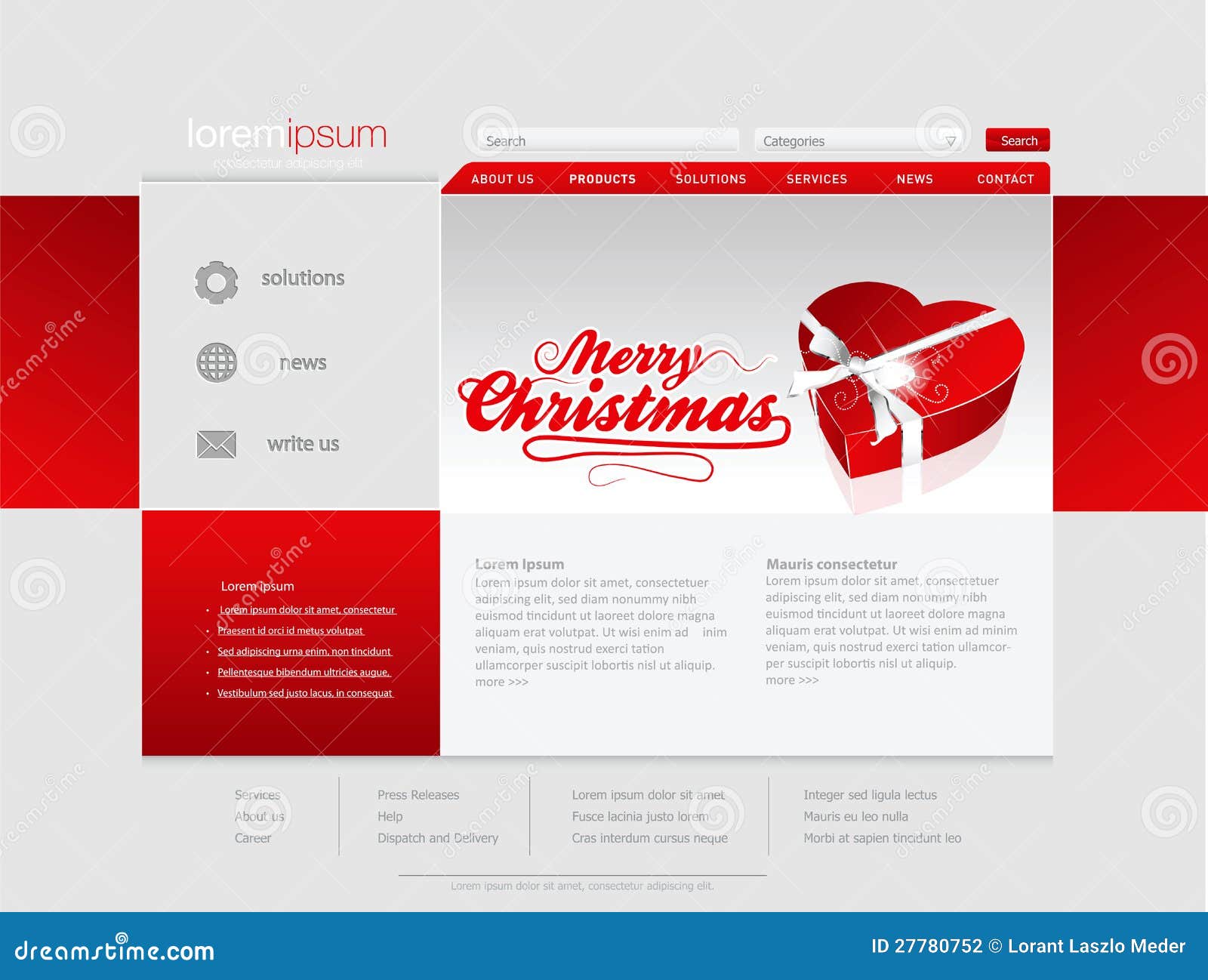 Professional Website Template Stock Vector - Illustration of xmas ...